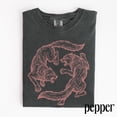CLOTEX Vintage Wolf Fighting Graphic Tee, Wild Animal Engraved Style ...