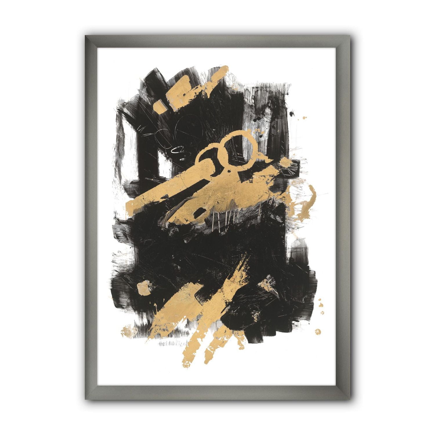 Click here for Designart Gold And Black Drift I Framed Wall Art 3... prices