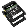 PNY 128GB Elite-X Class 10 U3 V30 SDXC Flash Memory Card, 2 Pack ...