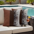 2 Pack Outdoor Waterproof Throw Pillow Covers,Farmhouse Retro Leather ...