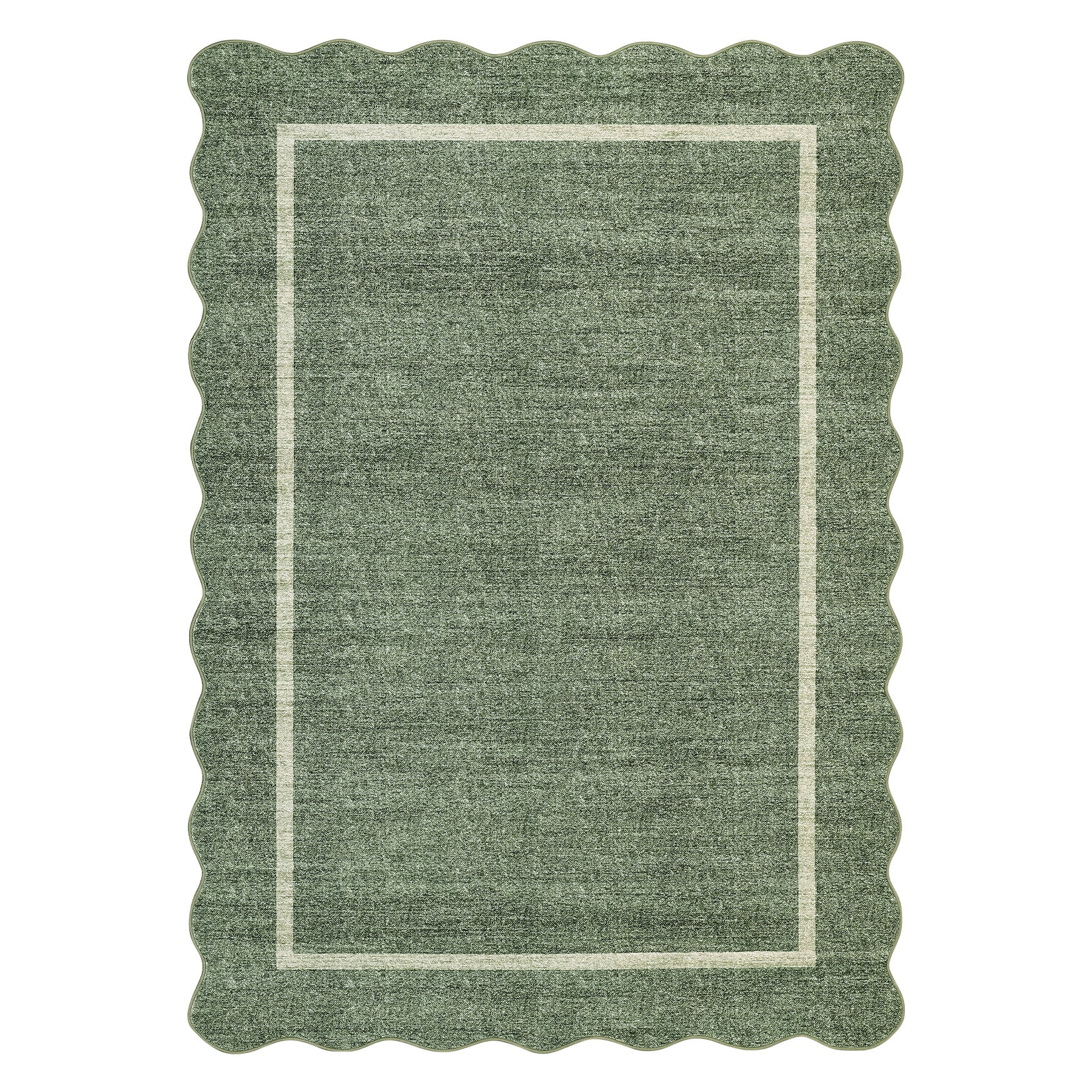 Click here for Jojoka Scalloped Edge Washable Area Rug  Ultra Sof... prices
