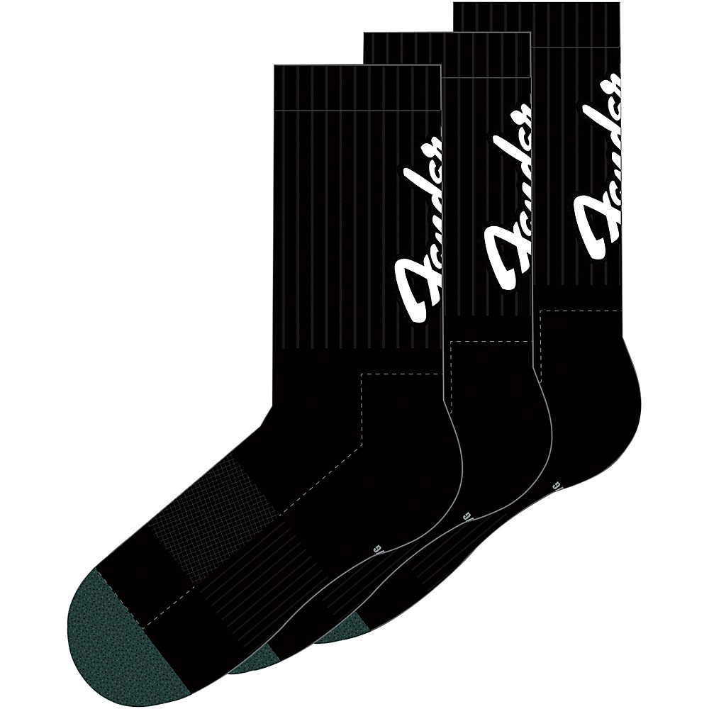 Perri's Fender Exploded Logo Short Crew Socks Black/White - Walmart.com