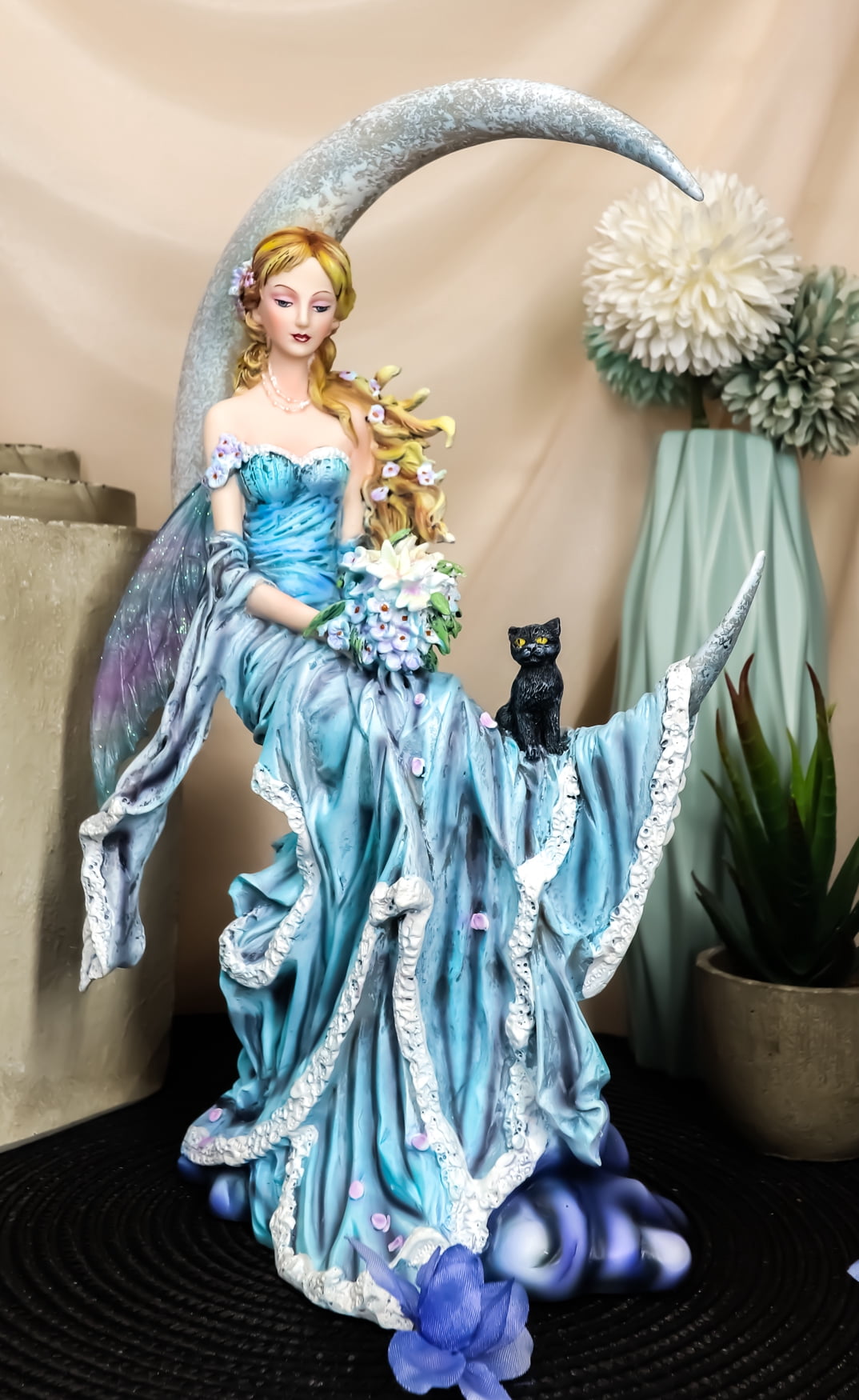 Ebros Large Celestial Moon Water Elemental Fairy Statue 11"H By Nene ...