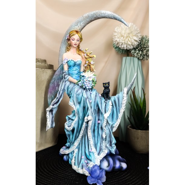Ebros Large Celestial Moon Water Elemental Fairy Statue 11"H By Nene ...
