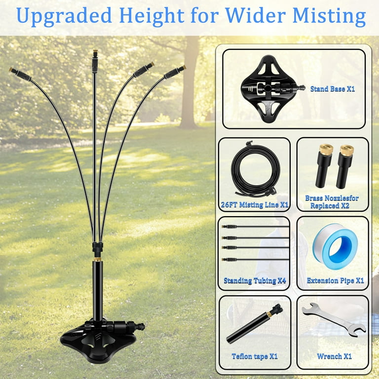 Water Mister Standing Portable Stand-up Misting Cooling System For ...