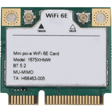 WiFi Card, 6E Mini PCIE WiFi Network Card, Bluetooth 5.2 3 Band ...