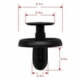 Black Plastic Bumper Clip Retainers for Toyota/For Lexus Engine Cover ...