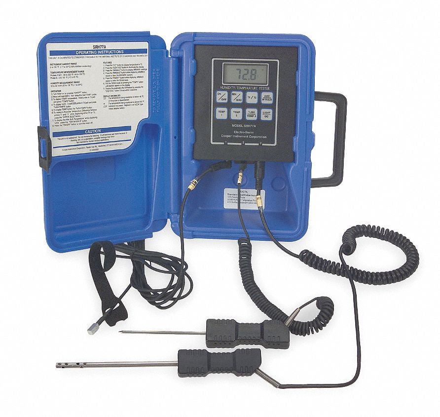Cooper-Atkins Temp/Humdty Mtr,10 to 95 per Rel Hum Rng SRH77A - Walmart.com