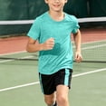 Boys 2 Piece Summer Suit Quick Dry Casual Loose Sports Outfits Crew ...