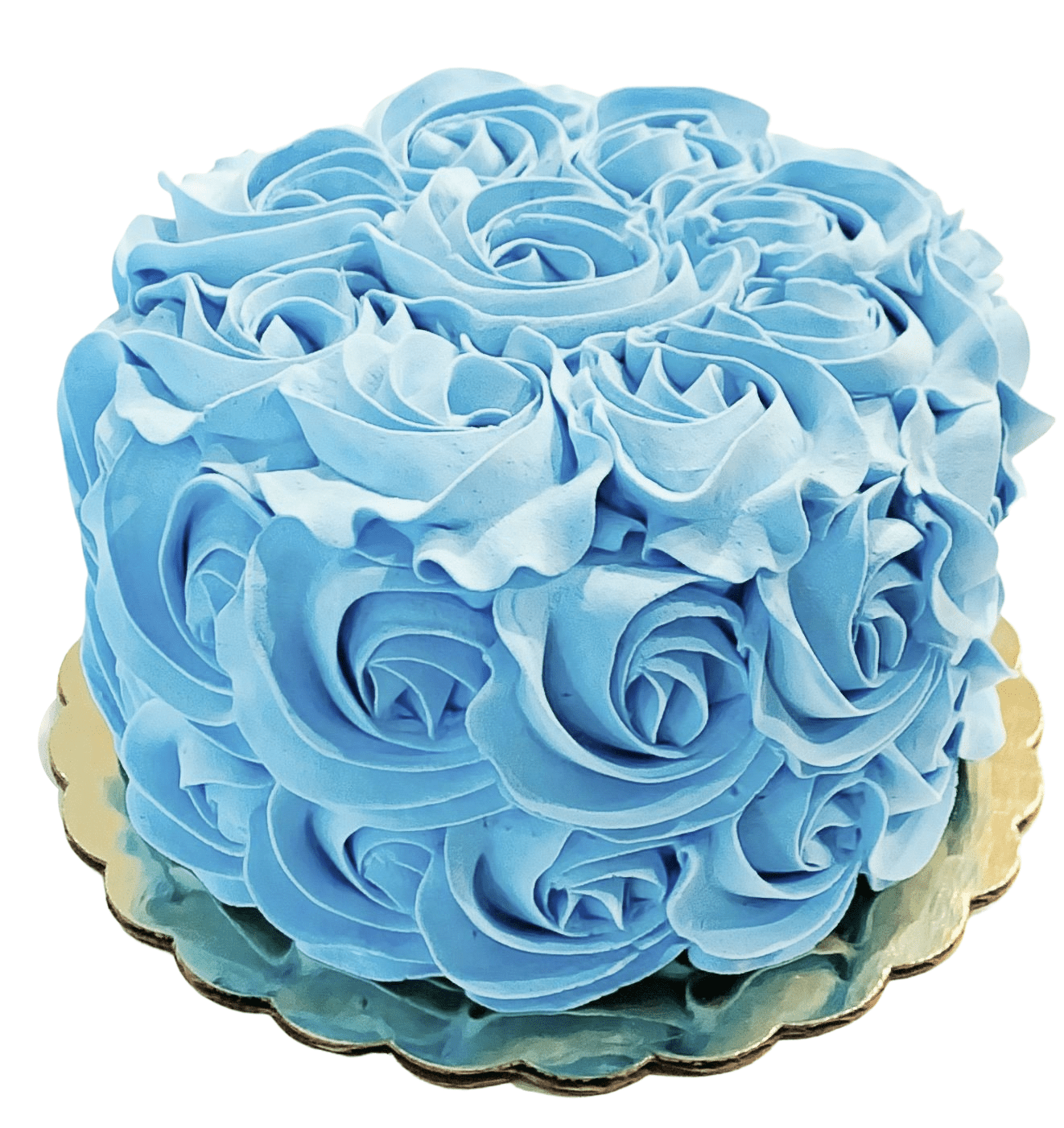 Blue Rose Birthday Cake