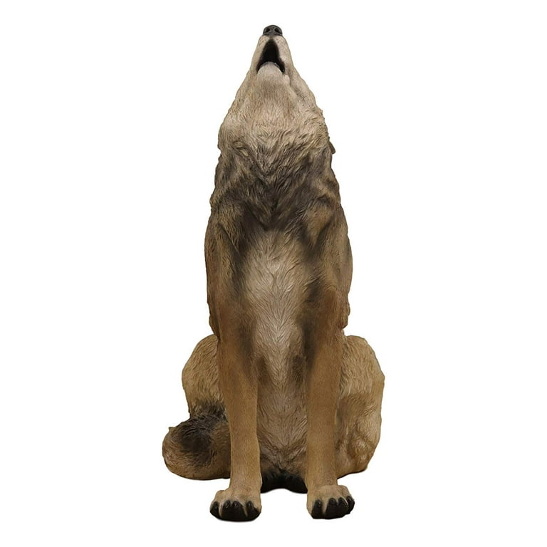 Wolf Sitting Side View Howling