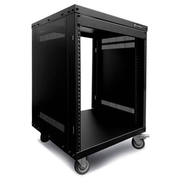 Sound Town DIY 12U Studio Rack with Furniture Grade Walnut Laminate ...