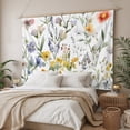 Botanical Flower Tapestry for Bedroom Wall Hanging Tapestry, Watercolor ...