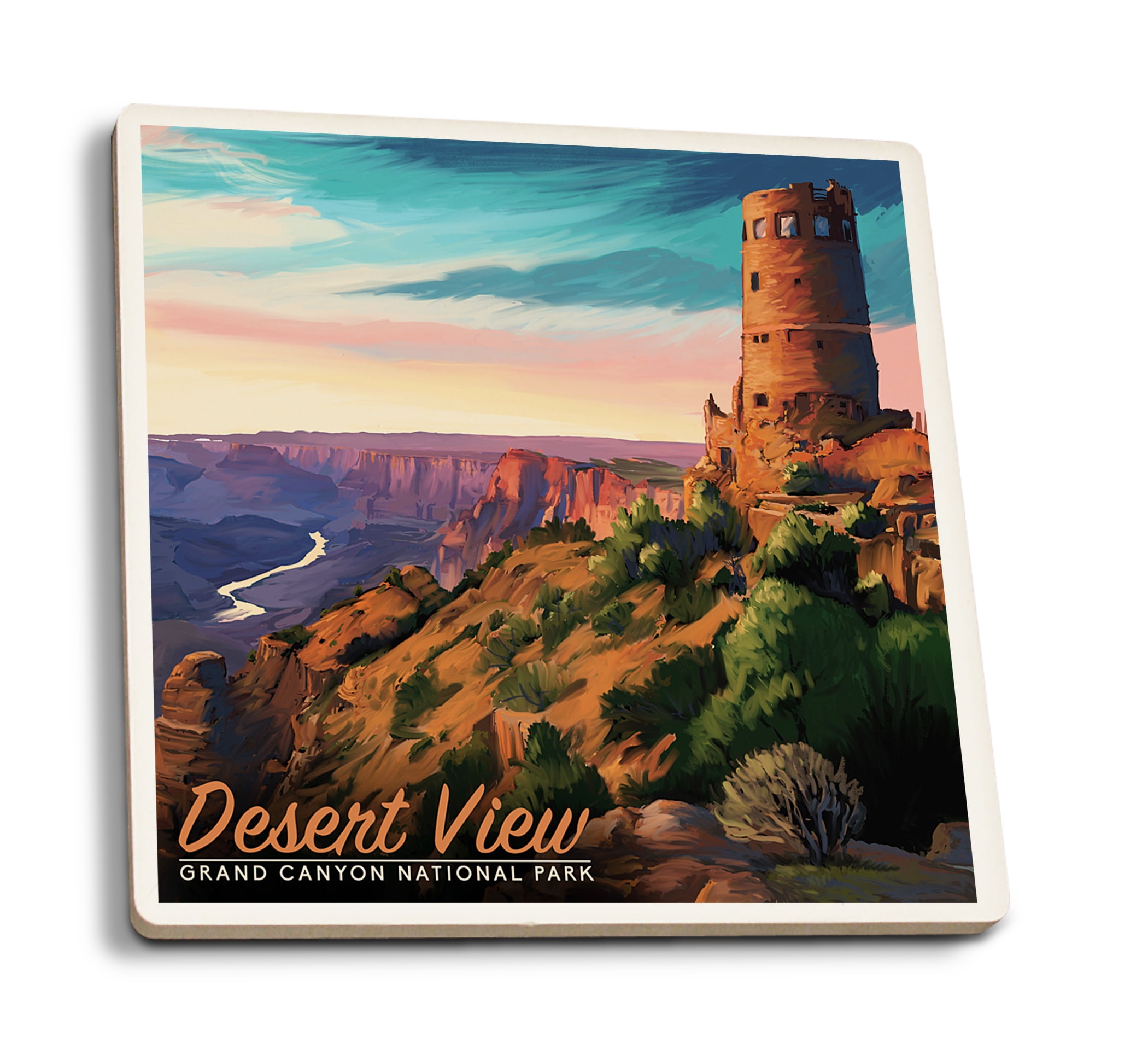Grand Canyon National Park, Watchtower, Oil Painting (Absorbent Ceramic ...