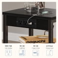 15.7-inch small side table with charging device, coffee table with ...