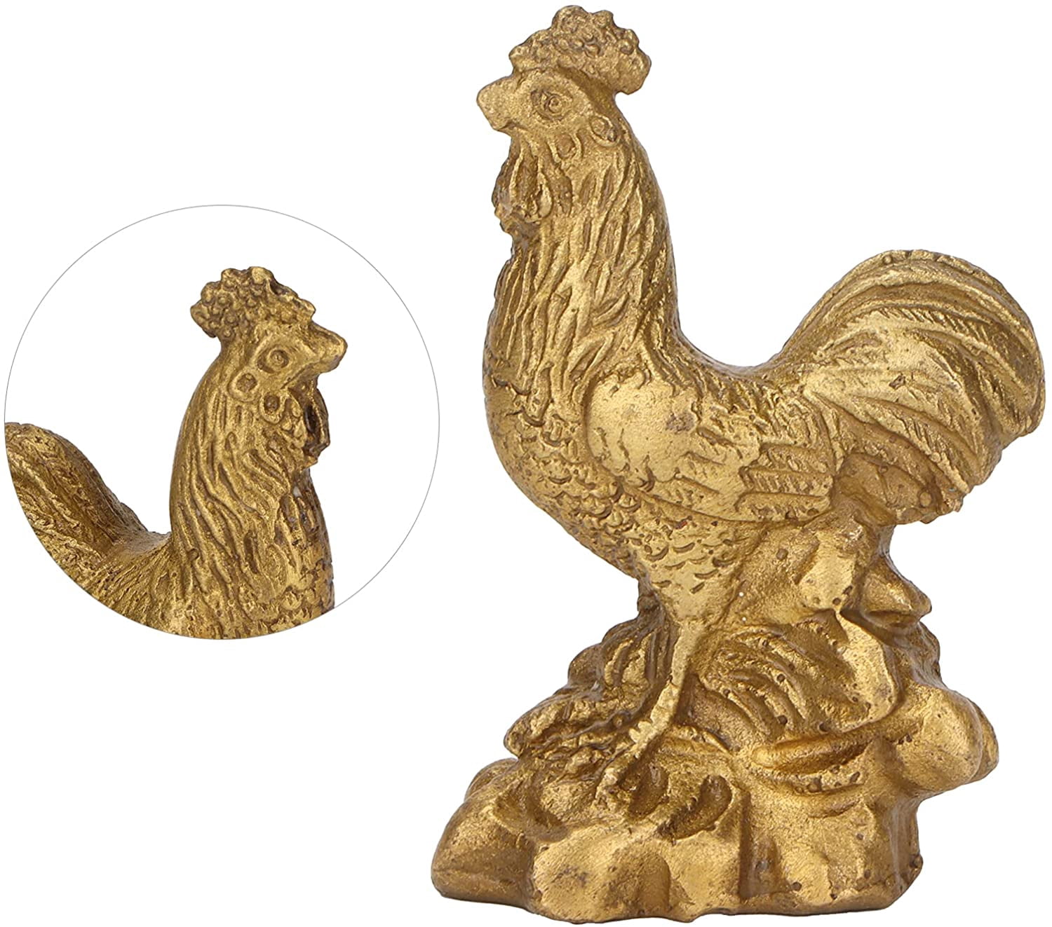 Good Luck Chicken Statue Great Gift Brass Rooster Statue for Home ...