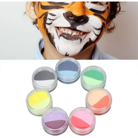 Face and Body Paint, 7 Piece Double Color Face Body Paint Set, Washable ...