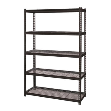 Pemberly Row Riveted Metal Shelving 5-Shelf Unit 18D x 48W x 72H in ...