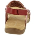 Easy Spirit Womens Mar Leather Slingback Flat Sandals - Walmart.com