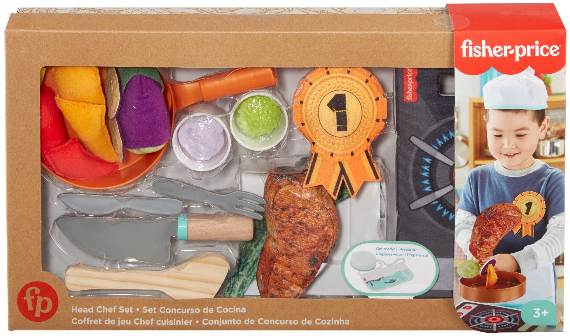 Fisher-Price Head Chef Set, Pretend Kitchen Play Set, Multi-color ...