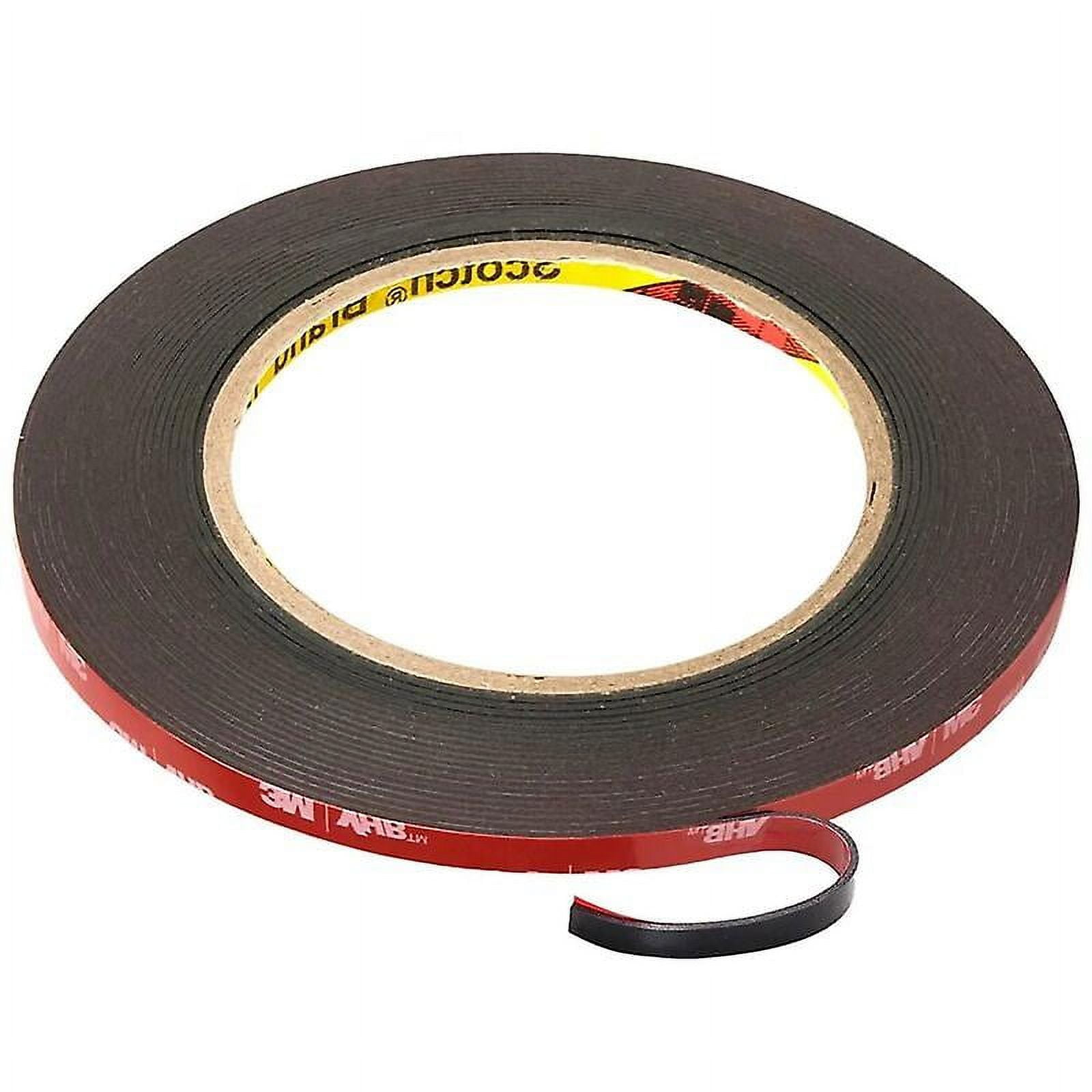 Cinta Adhesiva de doble cara Extra Fuerte Sincero 3m x 6mm Negra resistente al Agua 2 piezas ...