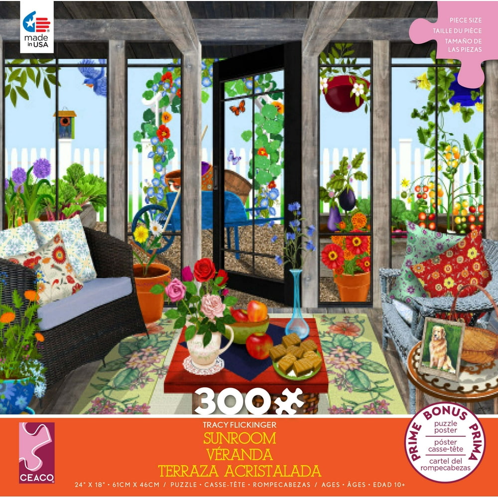 Ceaco - Tracy Flickinger - Sunroom - 300 piece jigsaw puzzles - Walmart ...