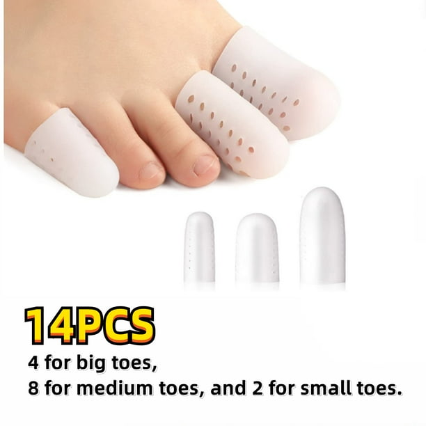 Gel Toe Protectors, 14 Packs of Breathable Toe Covers, Big Toe Caps ...