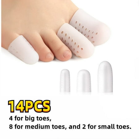 Gel Toe Protectors, 14 Packs of Breathable Toe Covers, Big Toe Caps ...