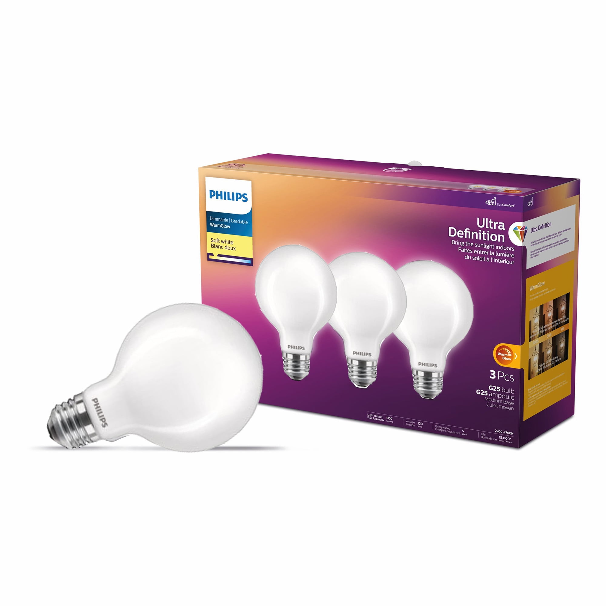 Click here for Philips Ultra Definition G25 E26 60w Soft White Wa... prices