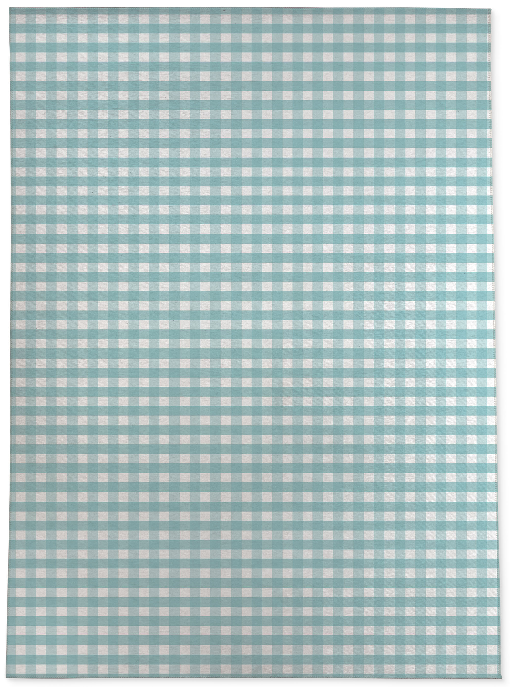 AQUA GINGHAM DREAM Outdoor Rug By Kavka Designs - Walmart.com