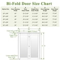 32" X 80" 1-Lite Mirrored Door Solid Manufactured Wood Bi-Fold Door with Installation Hardware ...