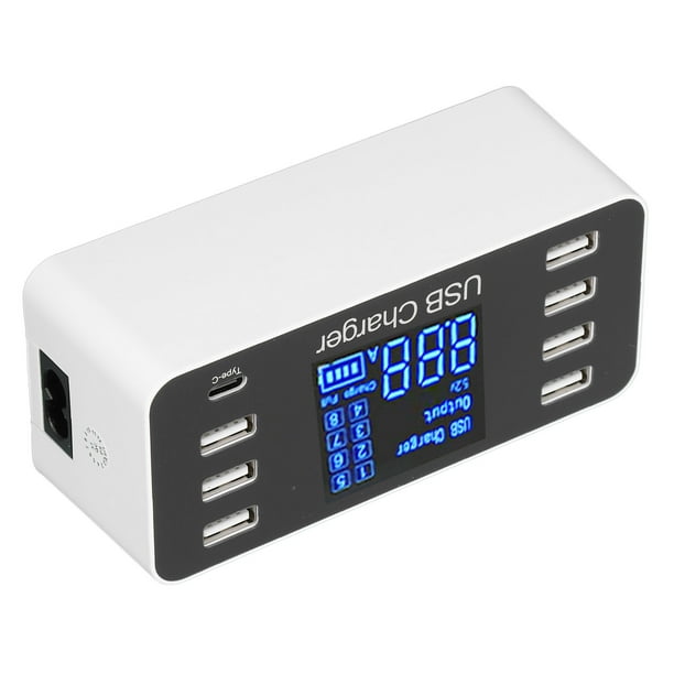 Cargador Multipuerto, Diseño Compacto, Amplio Voltaje De Entrada, Concentrador De Carga USB De 8 ...