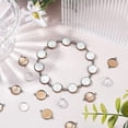 30Pcs 304 Stainless Steel Cabochon Connector Settings Plain Edge Bezel ...