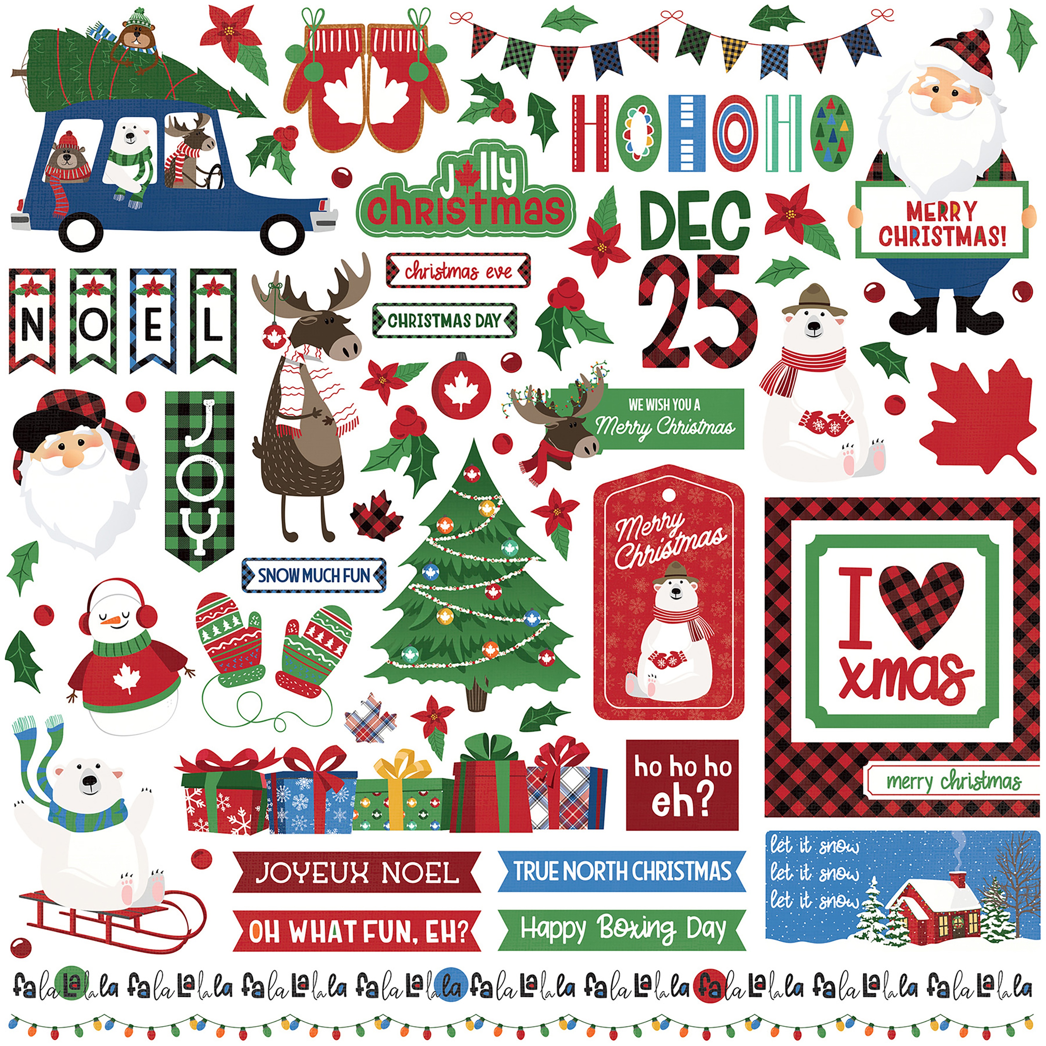 O Canada Christmas Stickers 12"X12"-Elements | Walmart Canada
