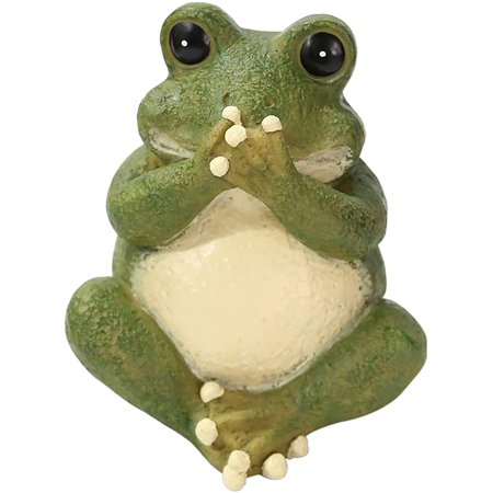 Miniature Frog Statue Home Decoration, Muti-Poses Frogs Garden Figurine ...