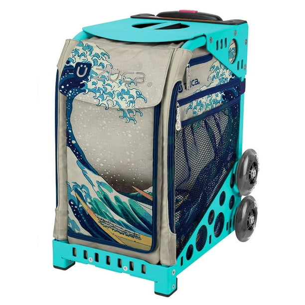 Zuca 18" Sport Bag - Great Wave with Flashing Frame (Turquoise Frame ...