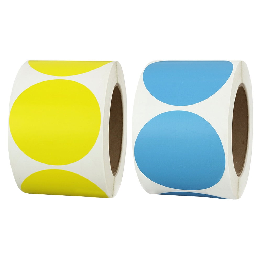 2 Roll 1000 PCS 1” Round Color Coding Circle Dot Sticker Labels on a ...