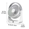 DZQMTKX Desktop Fan, Rechargeable Portable Desk Fan with 5 Speeds ...