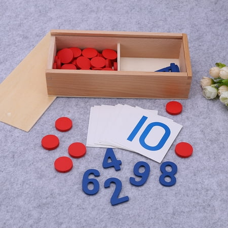 Wooden Number Counting Block Kids Children Preschool Math Learning Toy ...