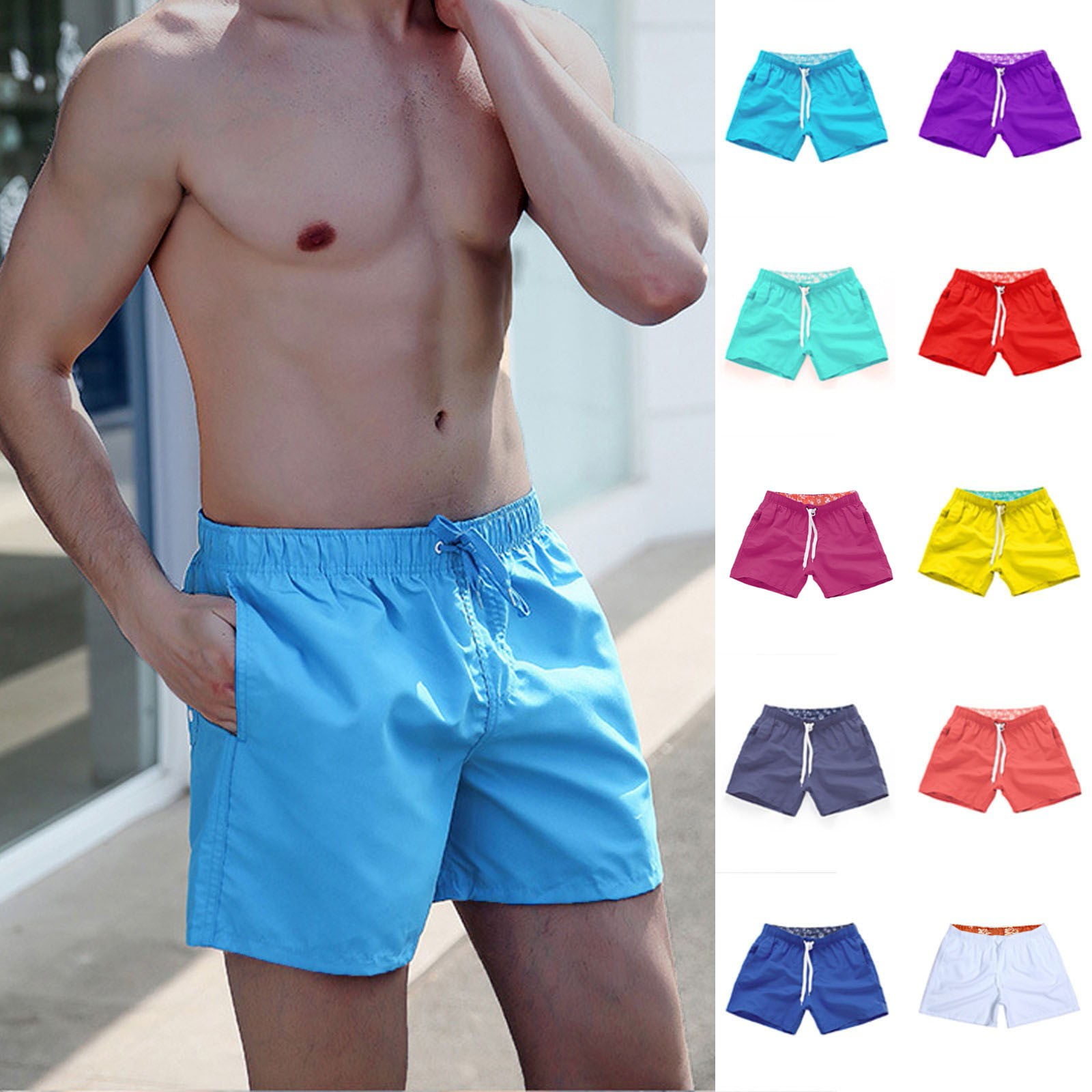 Ruziyoog Clearance Quick Dry Beach Shorts Fair Harbor Swim Trunks, Men ...