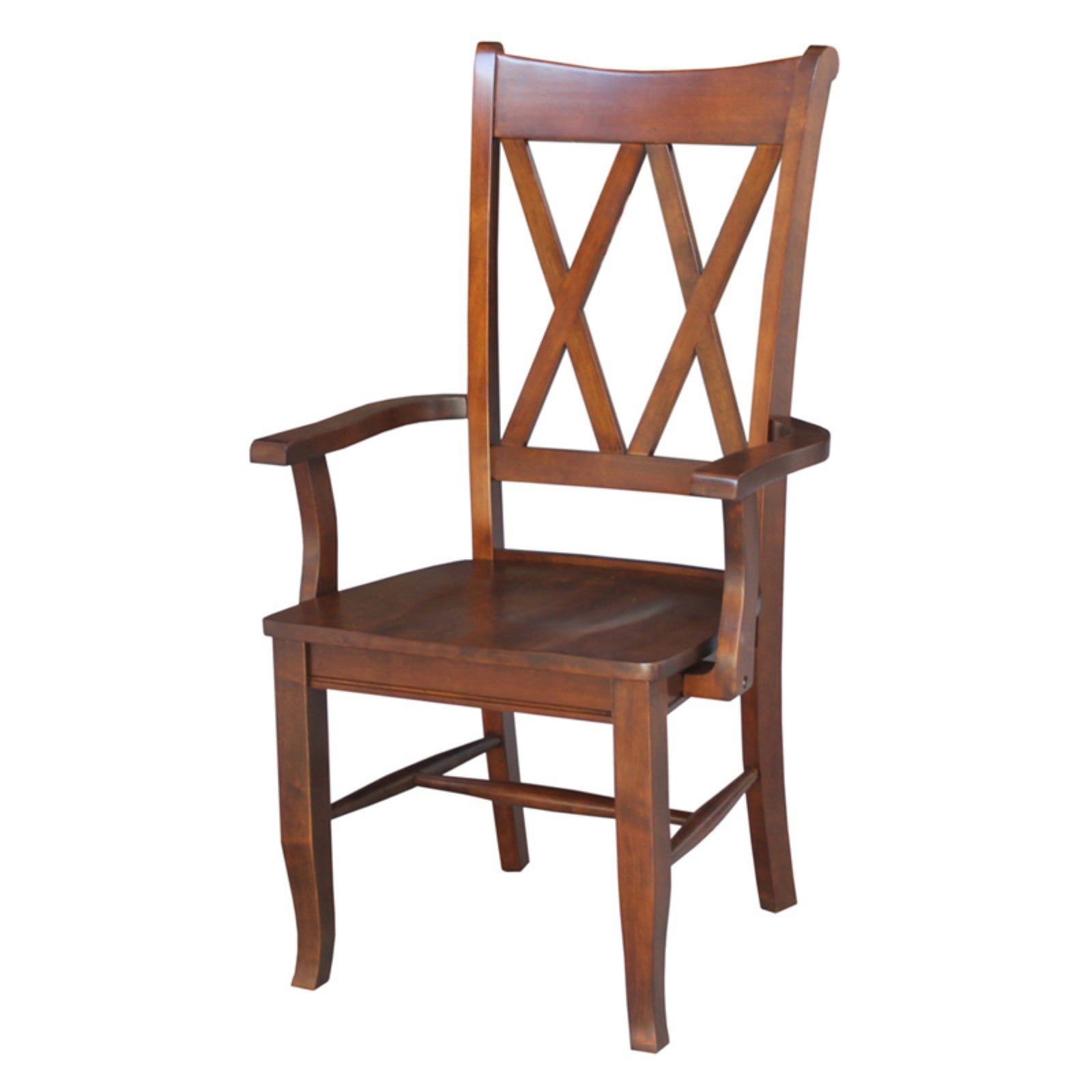 International Concepts Double X-Back Chair with Arms - Walmart.com