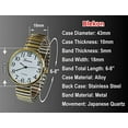 Super Large Face Easy to Read Two-Tone Stretch Band Watch - Walmart.com