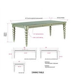 Kings Brand Furniture - Hamlin 84" Wood Rectangular Extendable Dining ...