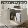 MUERE 2PCS Entertainment Center Side Table Set with Storage, Modern ...