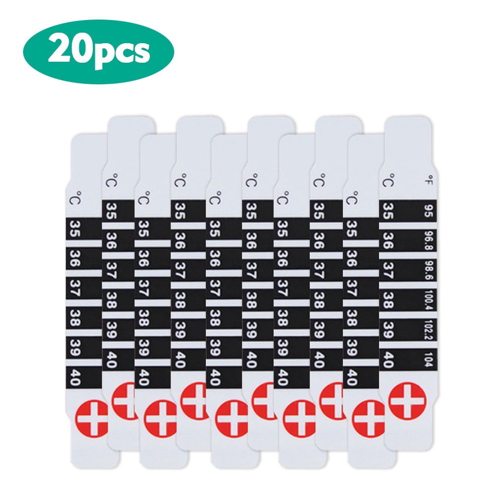 20 Pcs Forehead Thermometer Strips,Reusable Thermometer Strip for ...