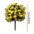 Artificial Ground Stake Flower Outdoor Garden Decoration, Yellow ...