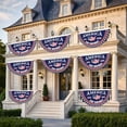 America 250th Birthday Banner 1776 2026 Half Round Bunting Flag with ...
