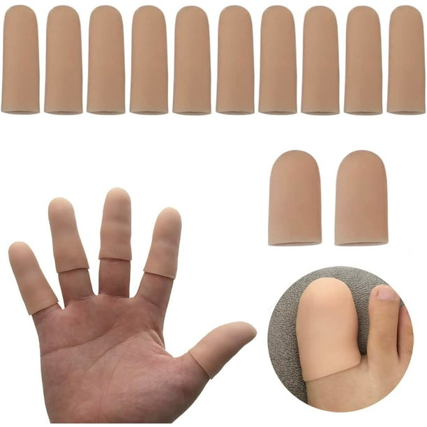 Silicone Finger Protectors 12 Pcs, Gel Finger Cots Finger Guard for ...