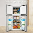 Midea MERM45S3AST Stainless Steel Cu Ft Double Door Refrigerator, 4.5 ...