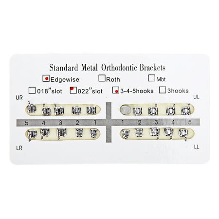 Dental Orthodontics Brackets Braces,10 Packs Metal Dental Teeth Metal ...